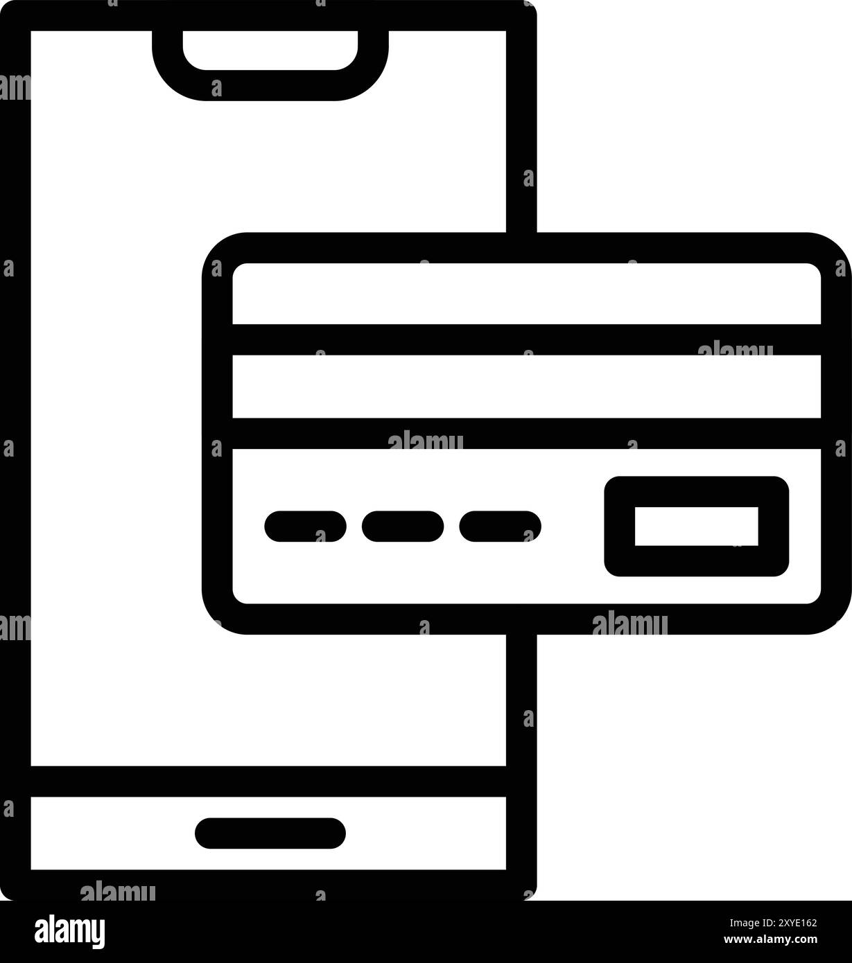 Mobile payment vector vectors Black and White Stock Photos & Images - Alamy