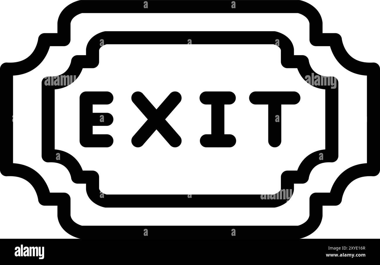 Exit Vector Icon Design Illustration Stock Vector Image & Art - Alamy