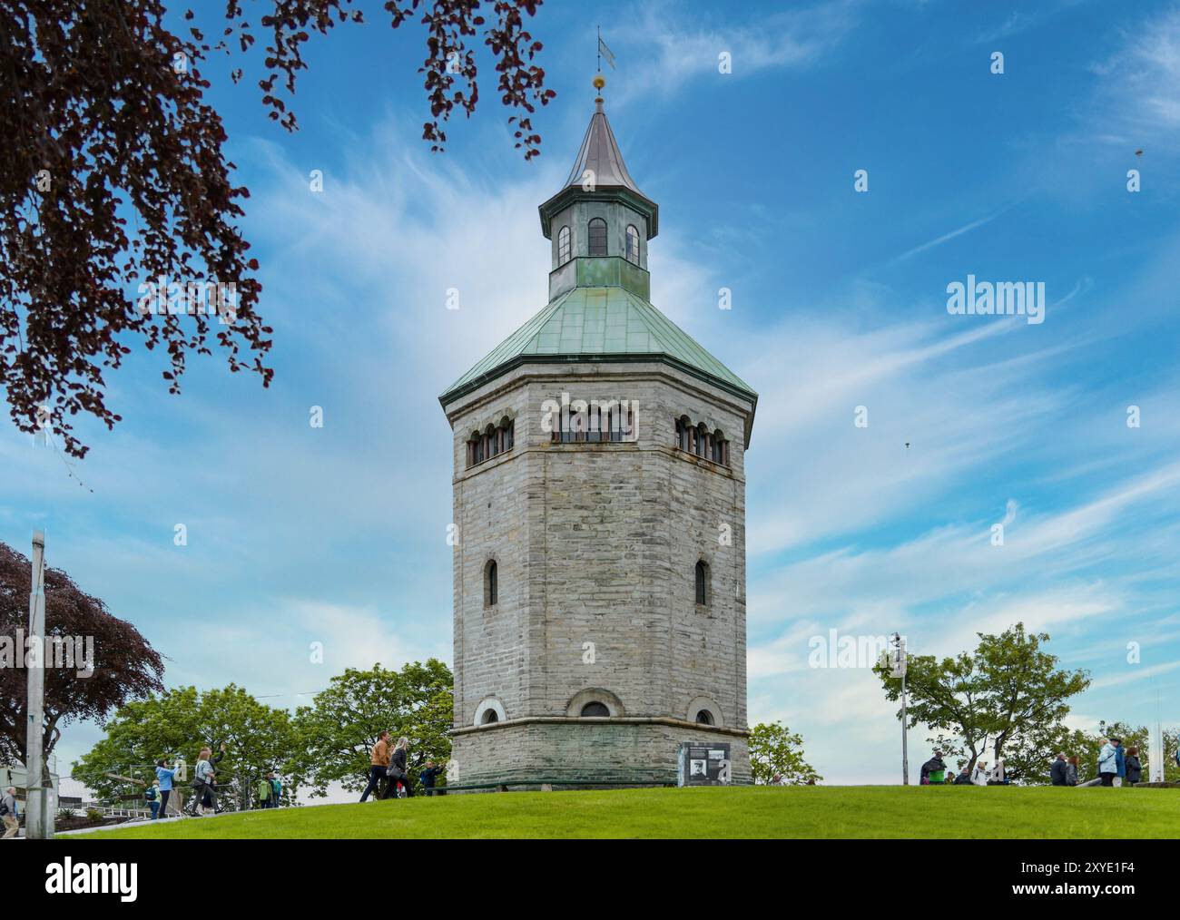 Valbergtarnet a former fire station tower in Stavanger, Norway, Europe ...