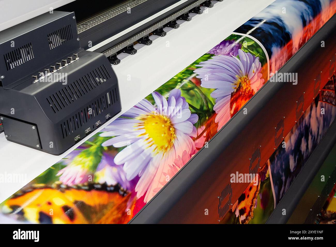 Large format printing machine in operation. Industry Stock Photo - Alamy