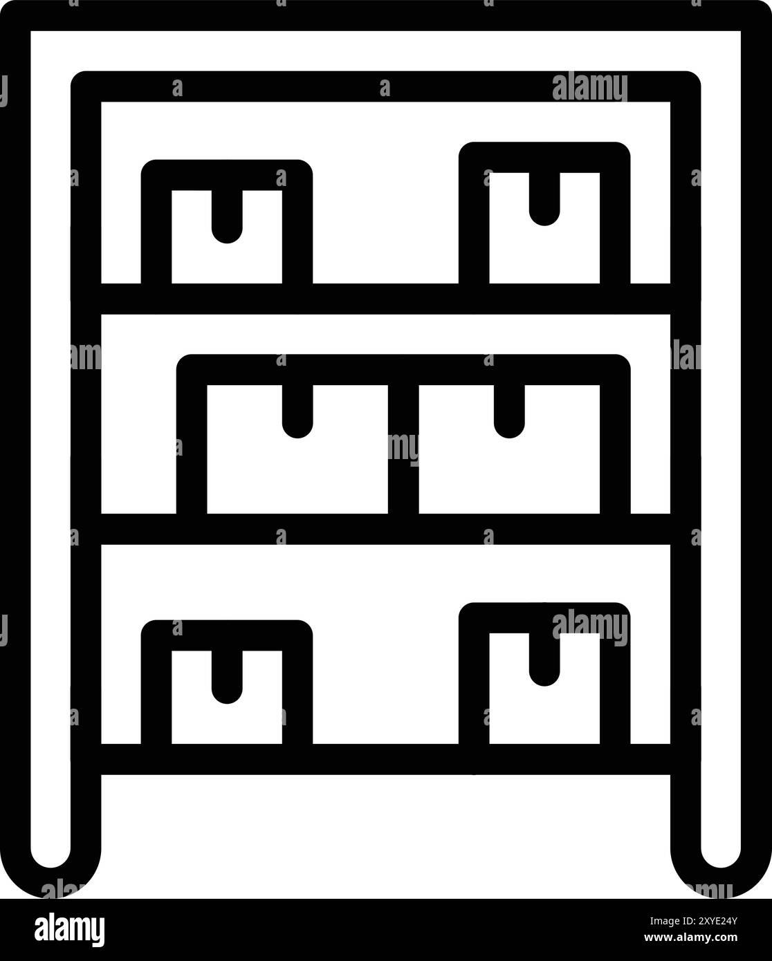 Clipart illustration design shelf Black and White Stock Photos & Images ...