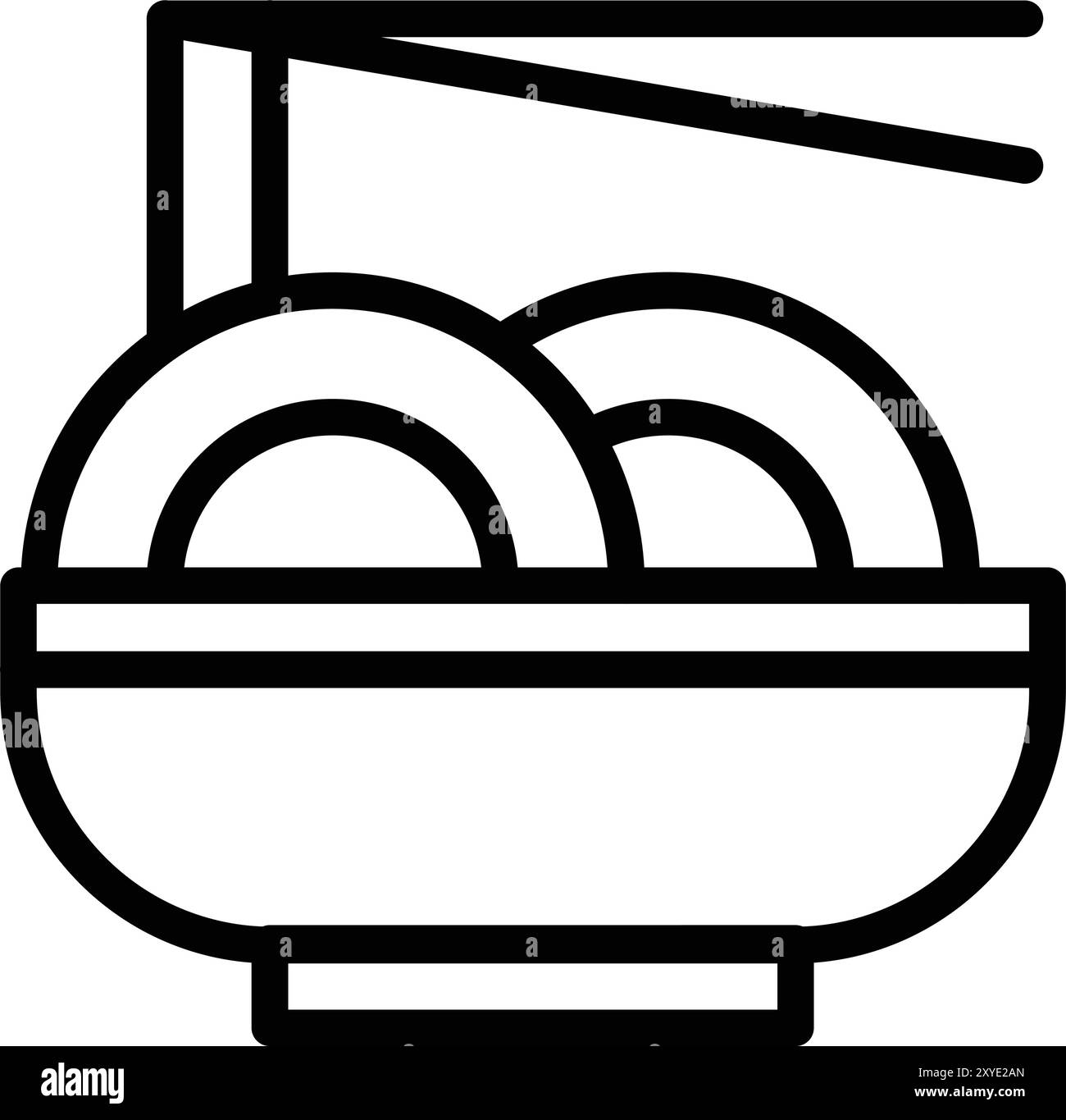 Noodles line icon concept hi-res stock photography and images - Alamy