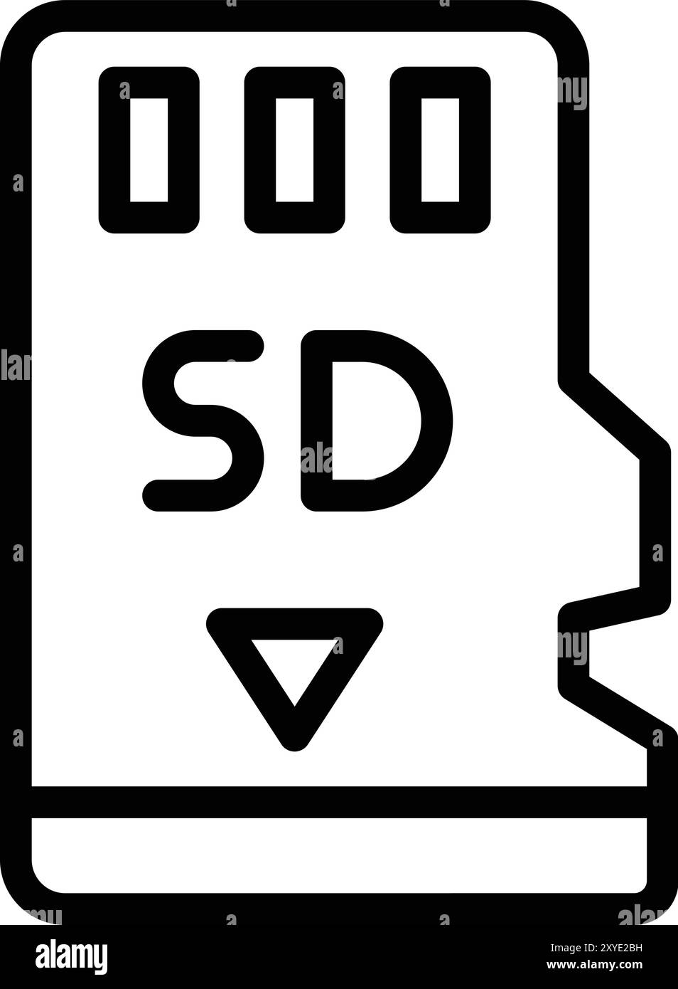 Memory card icon outline Black and White Stock Photos & Images - Alamy
