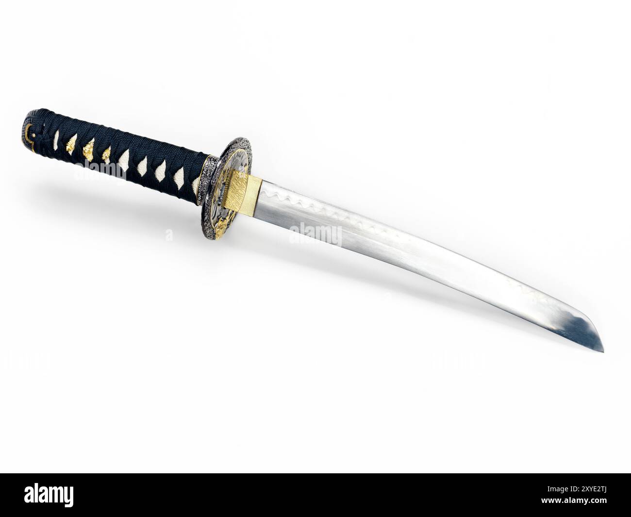 Japanese Tanto knife short sword isolated on white background Stock ...