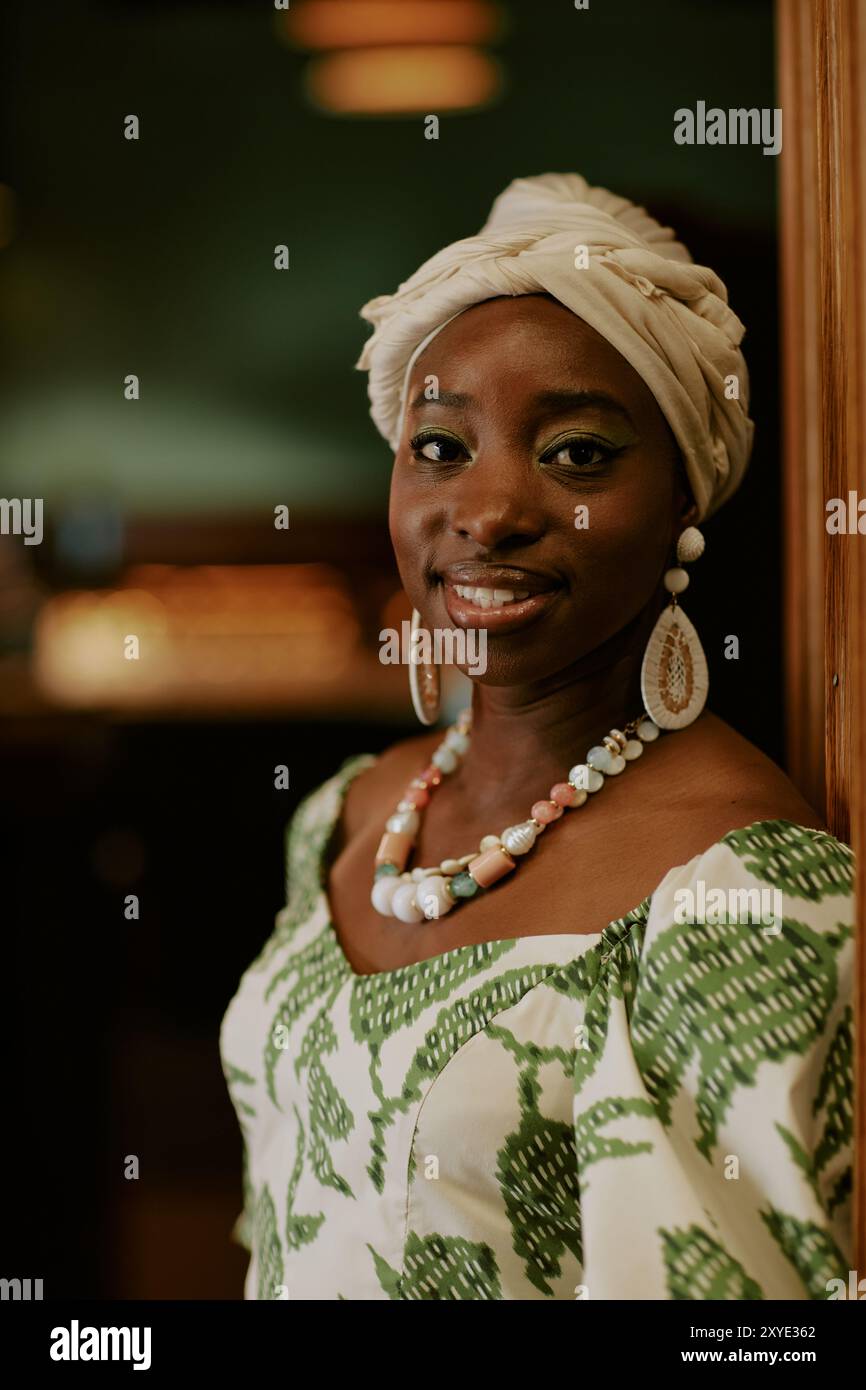 Cheerful ethnic female smiling hi-res stock photography and images - Alamy