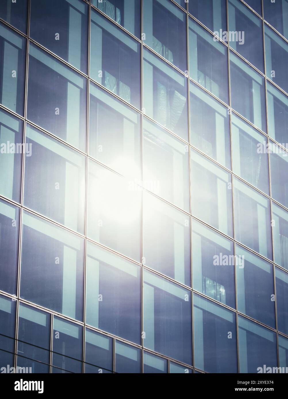 Modern office building: Skyscraper with blue glass Stock Photo - Alamy