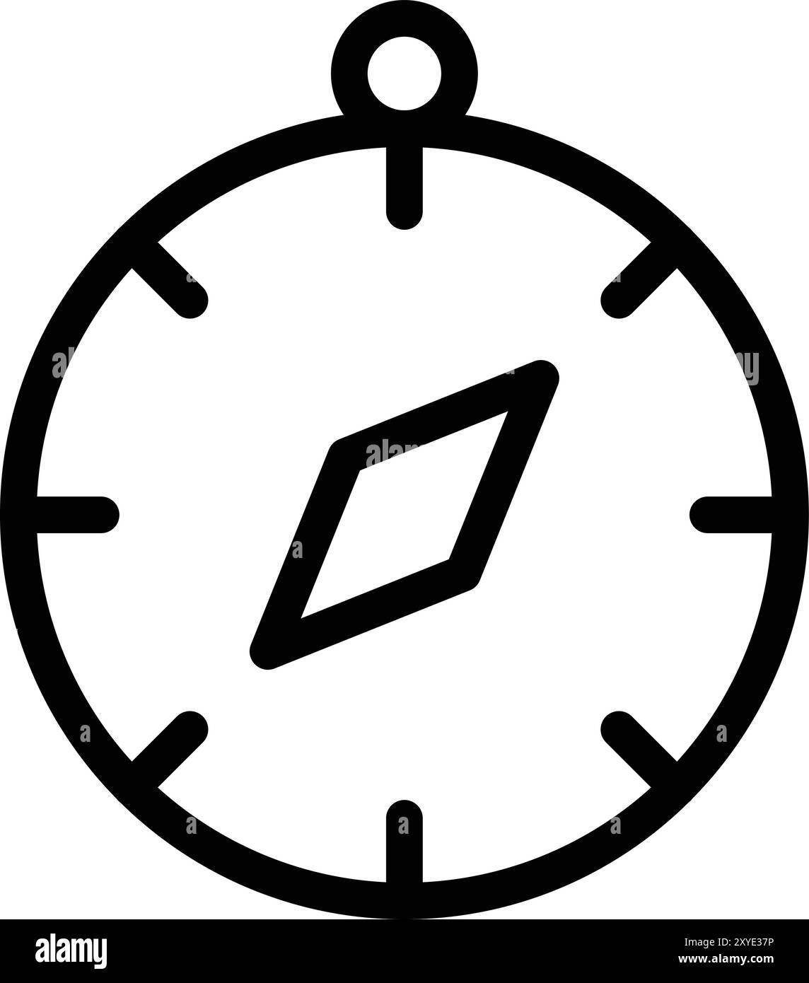 Compass icon outline illustration Black and White Stock Photos & Images - Alamy