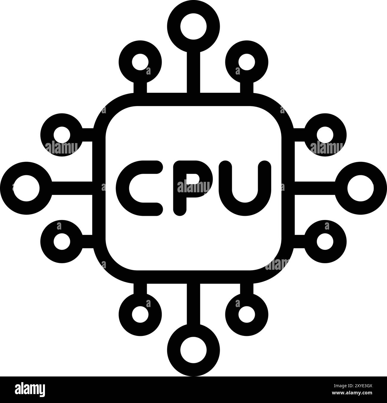 Cpu Vector Icon Design Illustration Stock Vector Image & Art - Alamy
