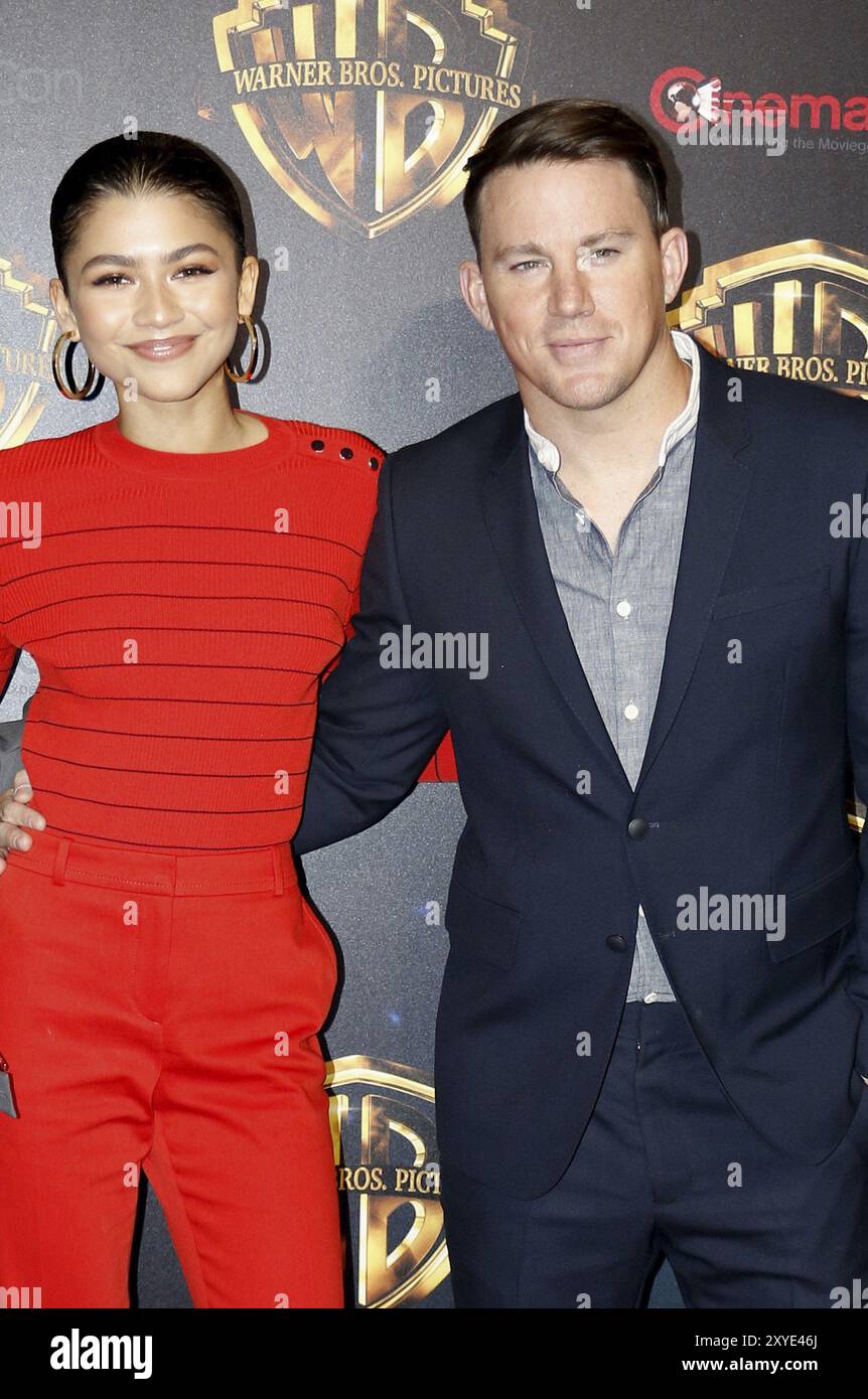 Zendaya and Channing Tatum at the 2018 CinemaCon, Warner Bros. Pictures ...