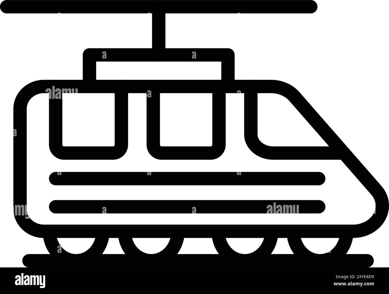 Electric train Vector Icon Design Illustration Stock Vector Image & Art ...