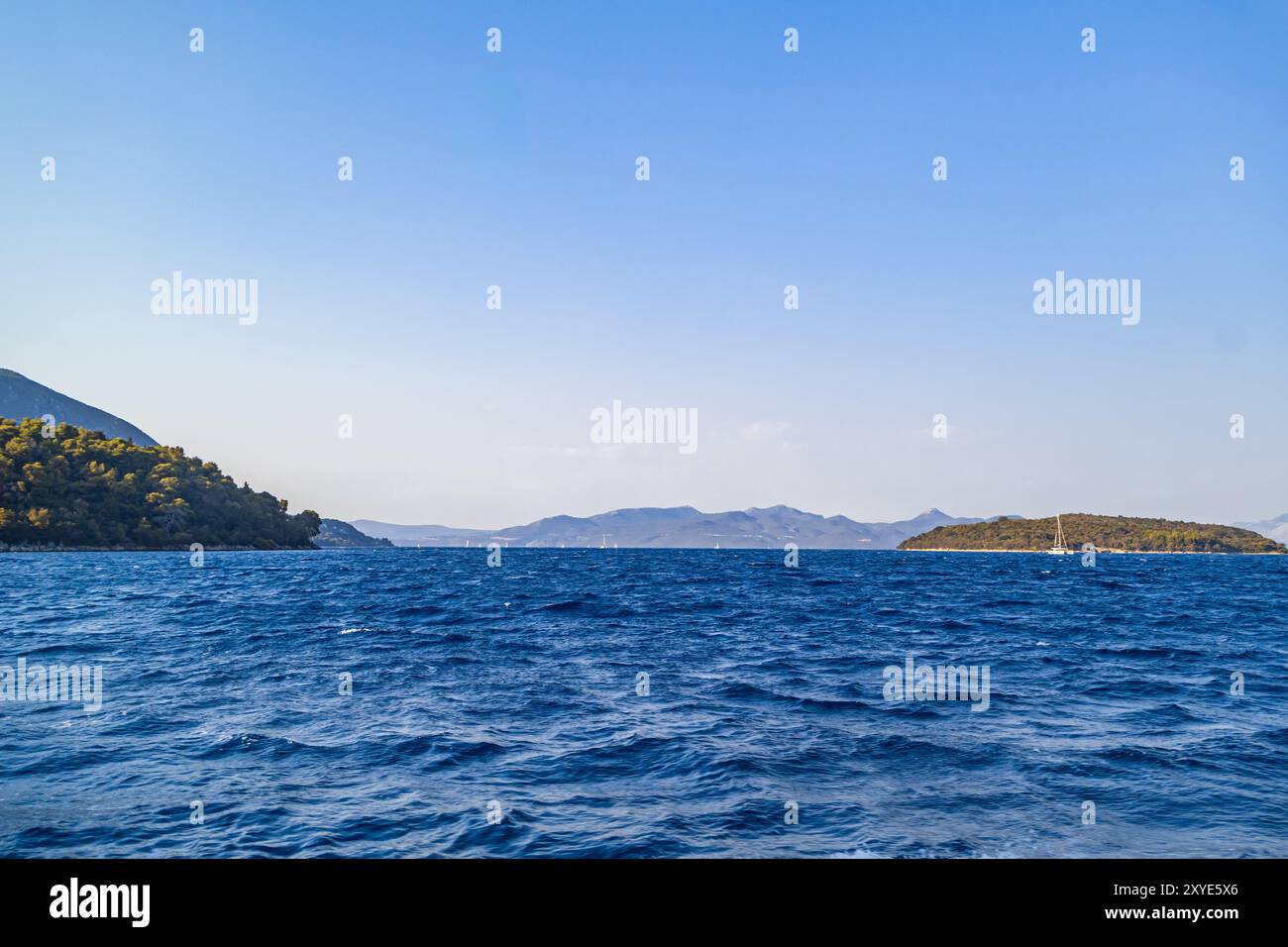 azure sea Lefkada greece Stock Photo - Alamy