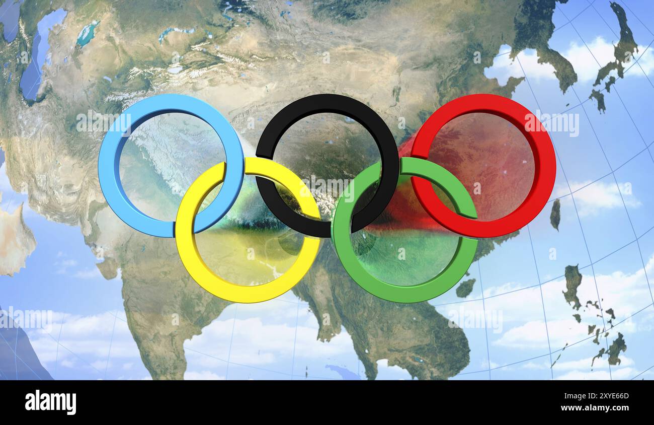 3d olympic rings hi-res stock photography and images - Alamy