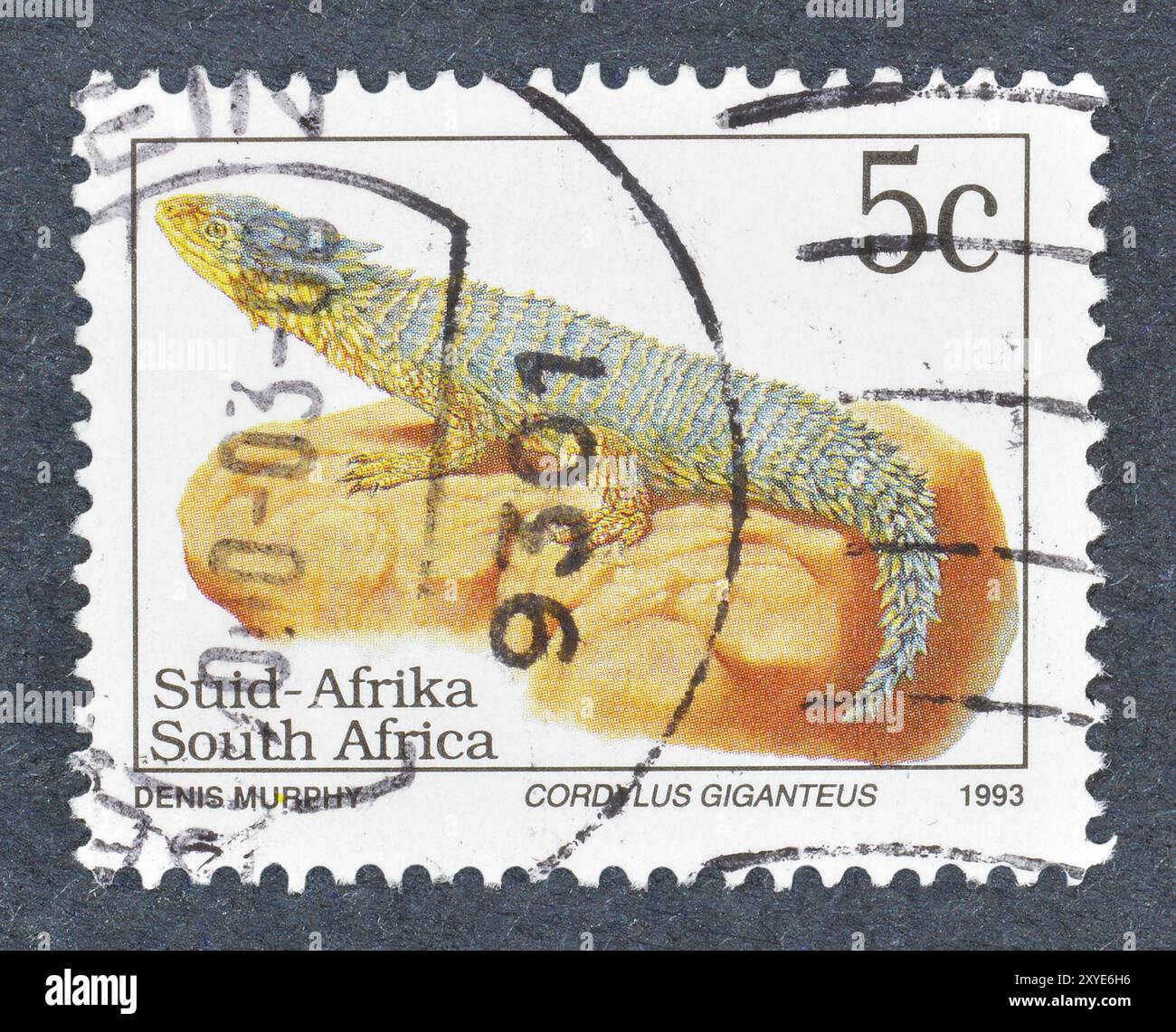 Cancelled postage stamp printed by South Africa, that shows Giant ...