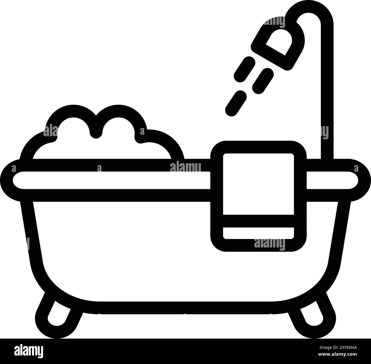 Simple bathtub vector vectors Stock Vector Images - Alamy