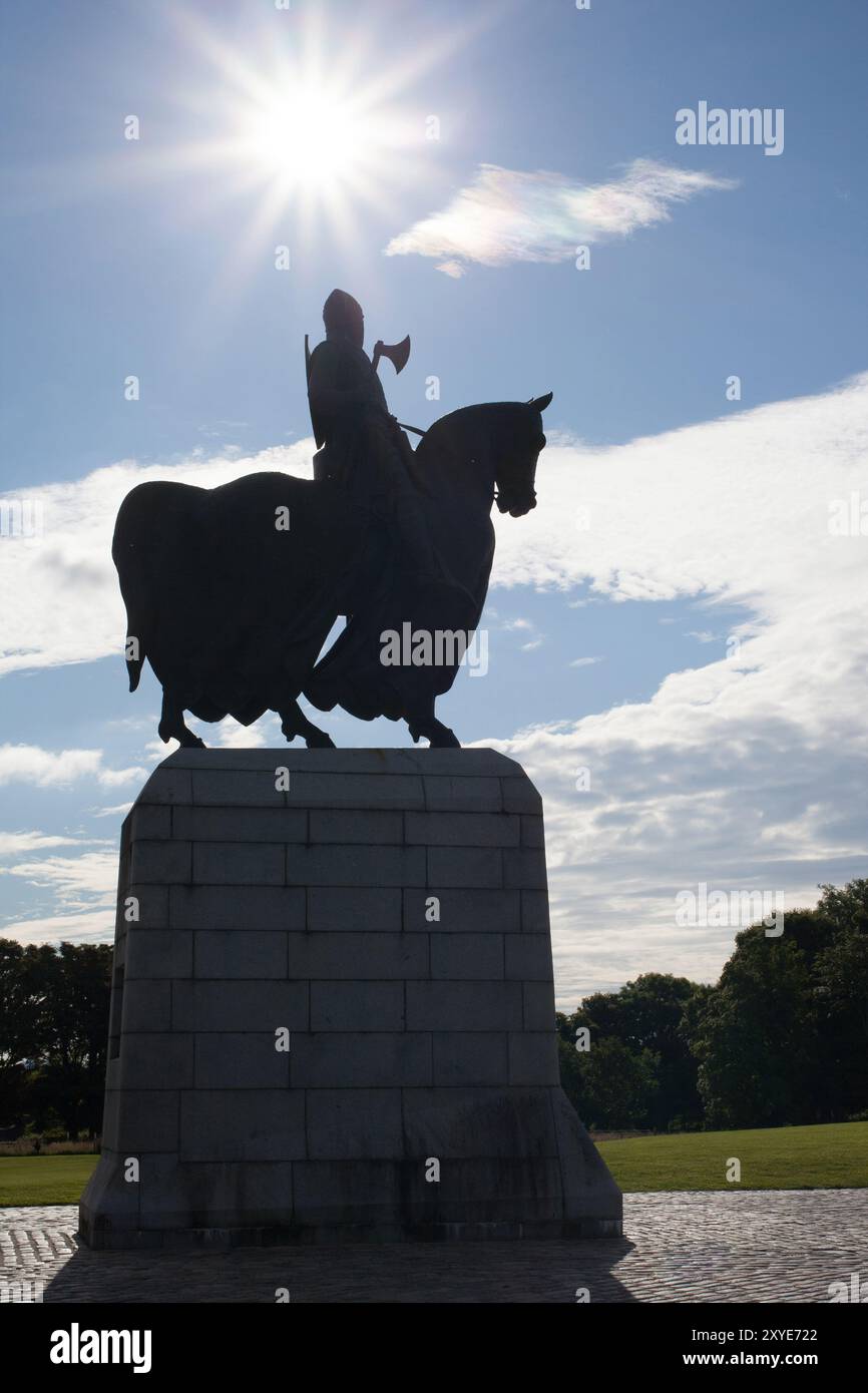 The Robert the Bruce statue at Bannockburn, Stirling, Scotland in the ...