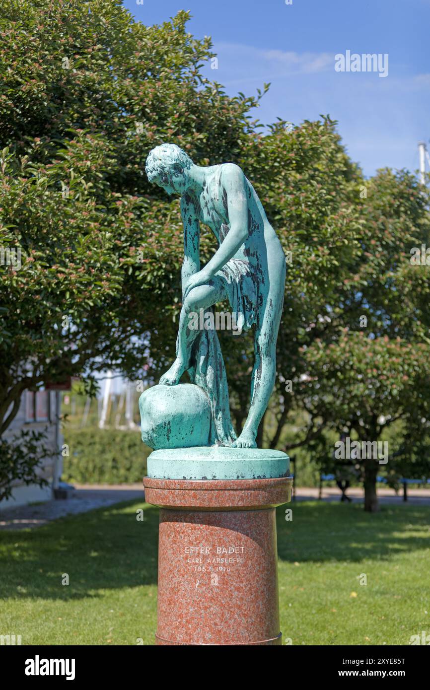 Copper Statue Efter Badet by Carl Aarsleff in Copenhagen, Denmark ...