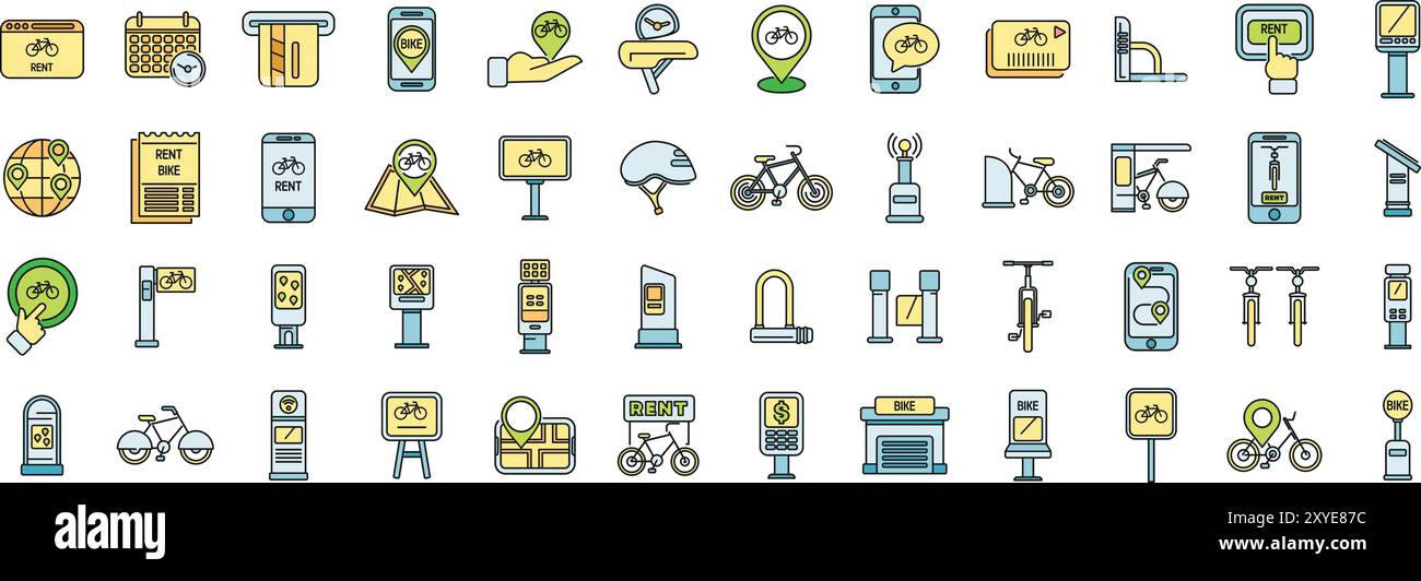 Bike green route Stock Vector Images - Alamy