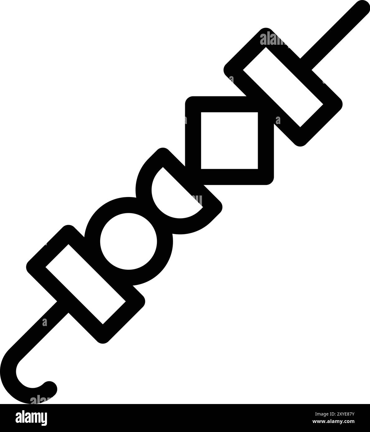 Skewers Vector Icon Design Illustration Stock Vector Image & Art - Alamy