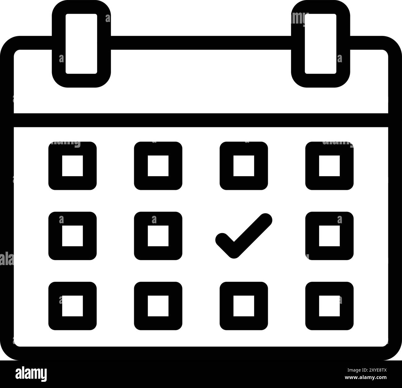 Editable calendar vector vectors Black and White Stock Photos & Images ...