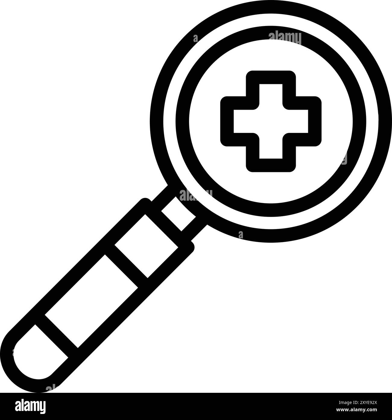 Research concept linear icons Black and White Stock Photos & Images - Alamy