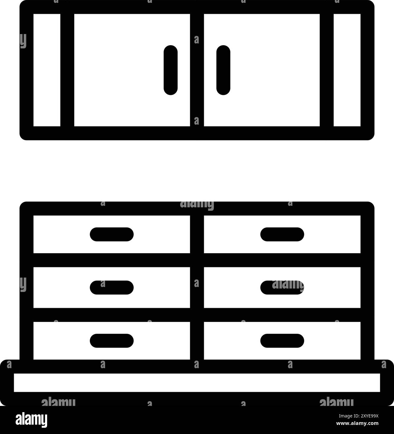 Kitchen cabinet isolated Black and White Stock Photos & Images - Alamy