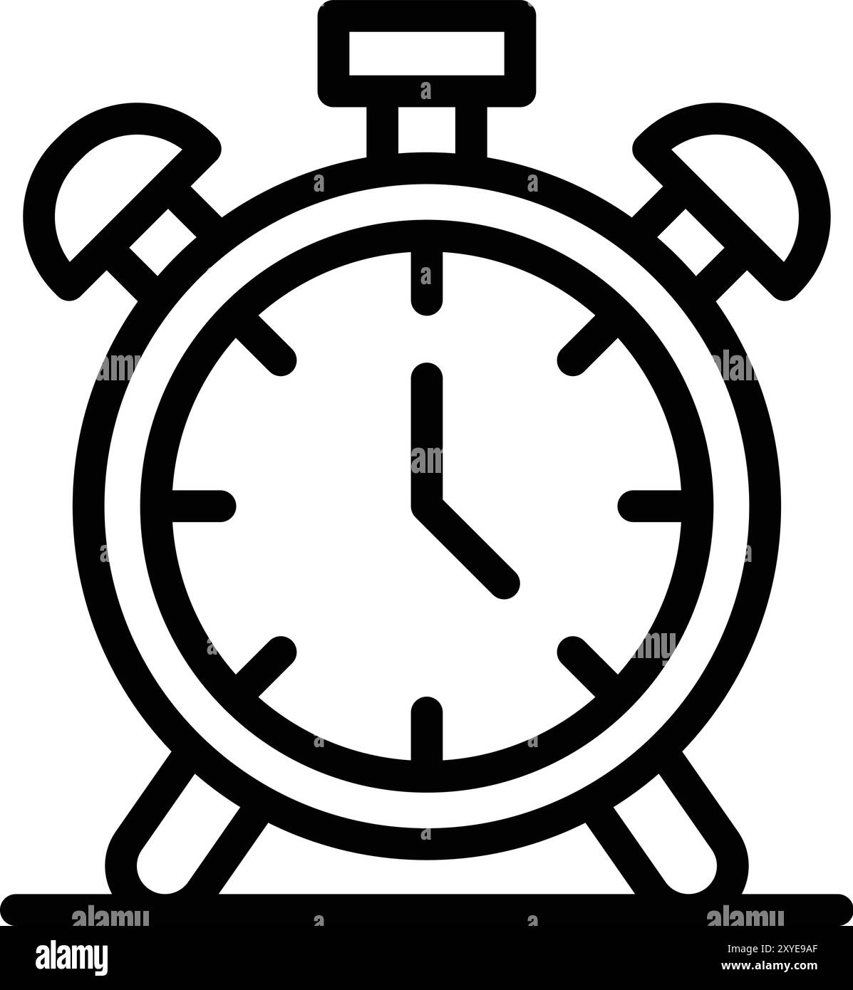 Alarm clock icon perfect Black and White Stock Photos & Images - Alamy