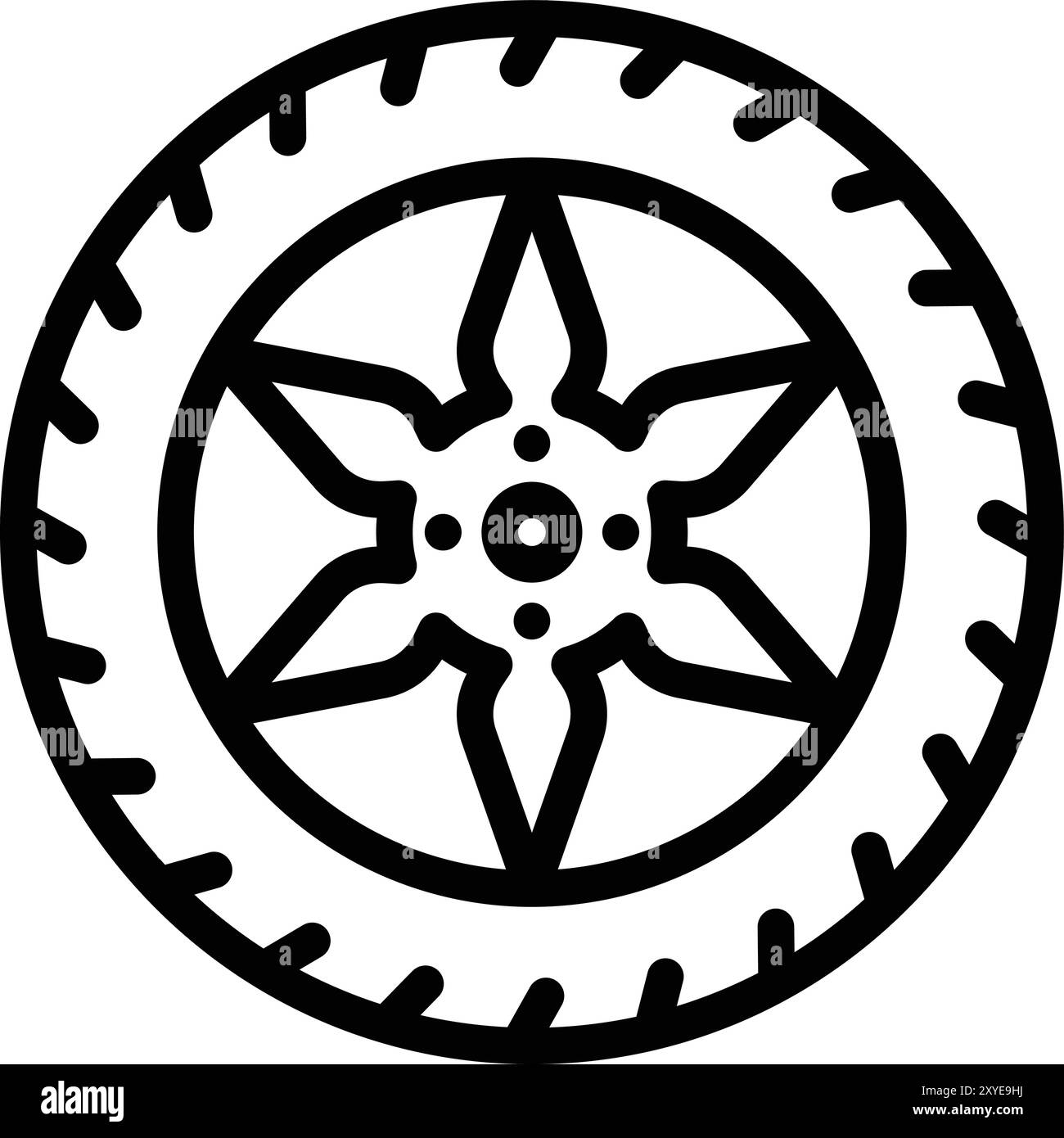 Wheel Vector Icon Design Illustration Stock Vector Image & Art - Alamy