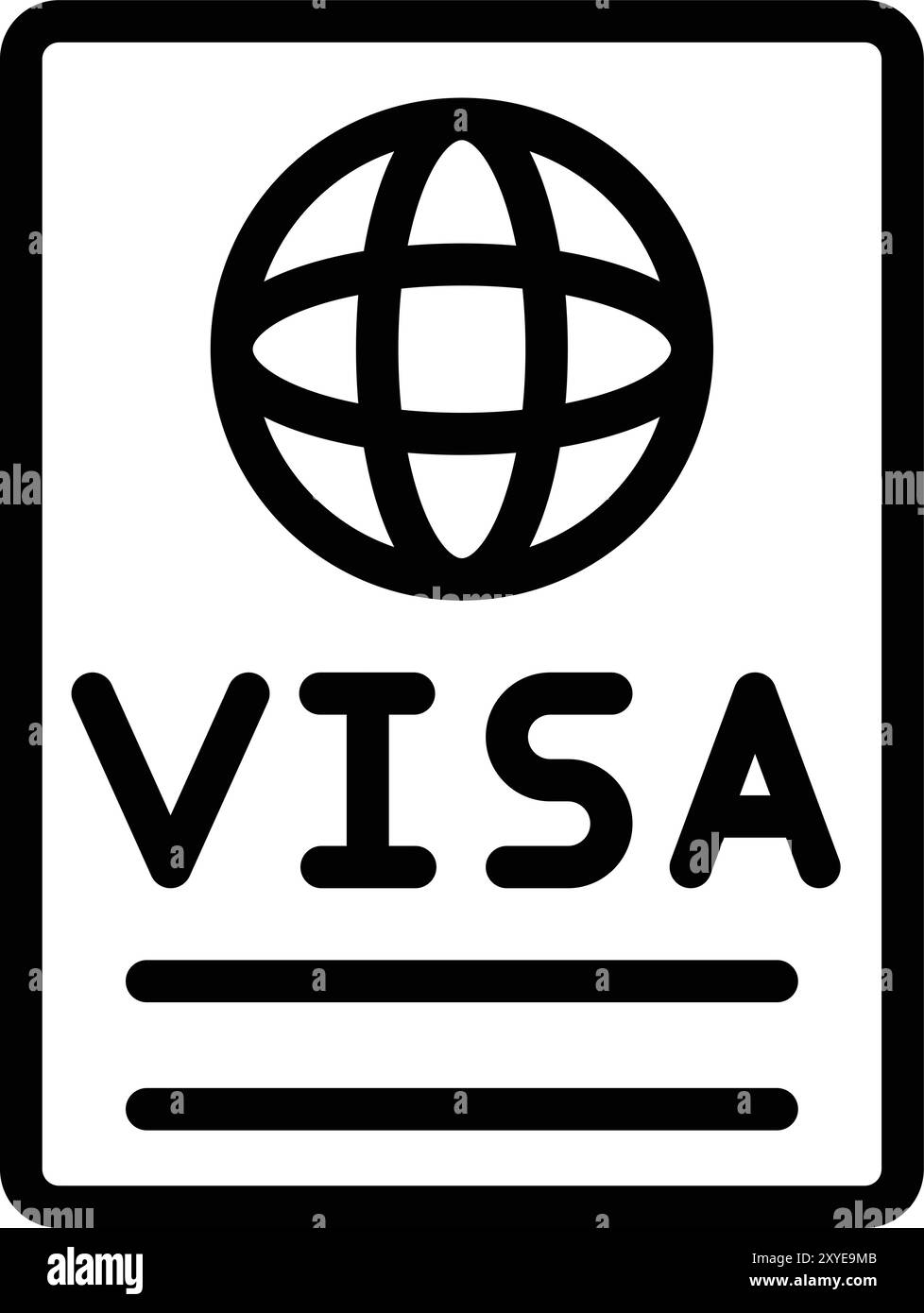 Visa Vector Icon Design Illustration Stock Vector Image & Art - Alamy