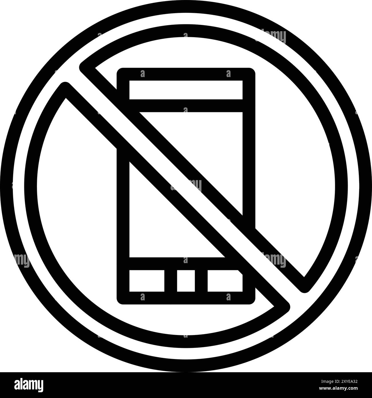 No phone vector vectors hi-res stock photography and images - Alamy