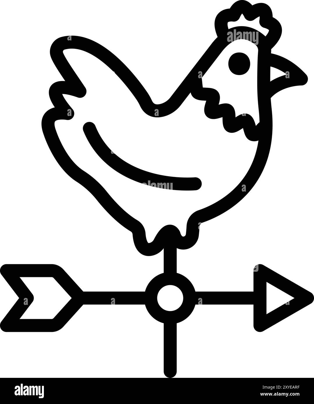 Weather Vane Vector Icon Design Illustration Stock Vector Image & Art ...