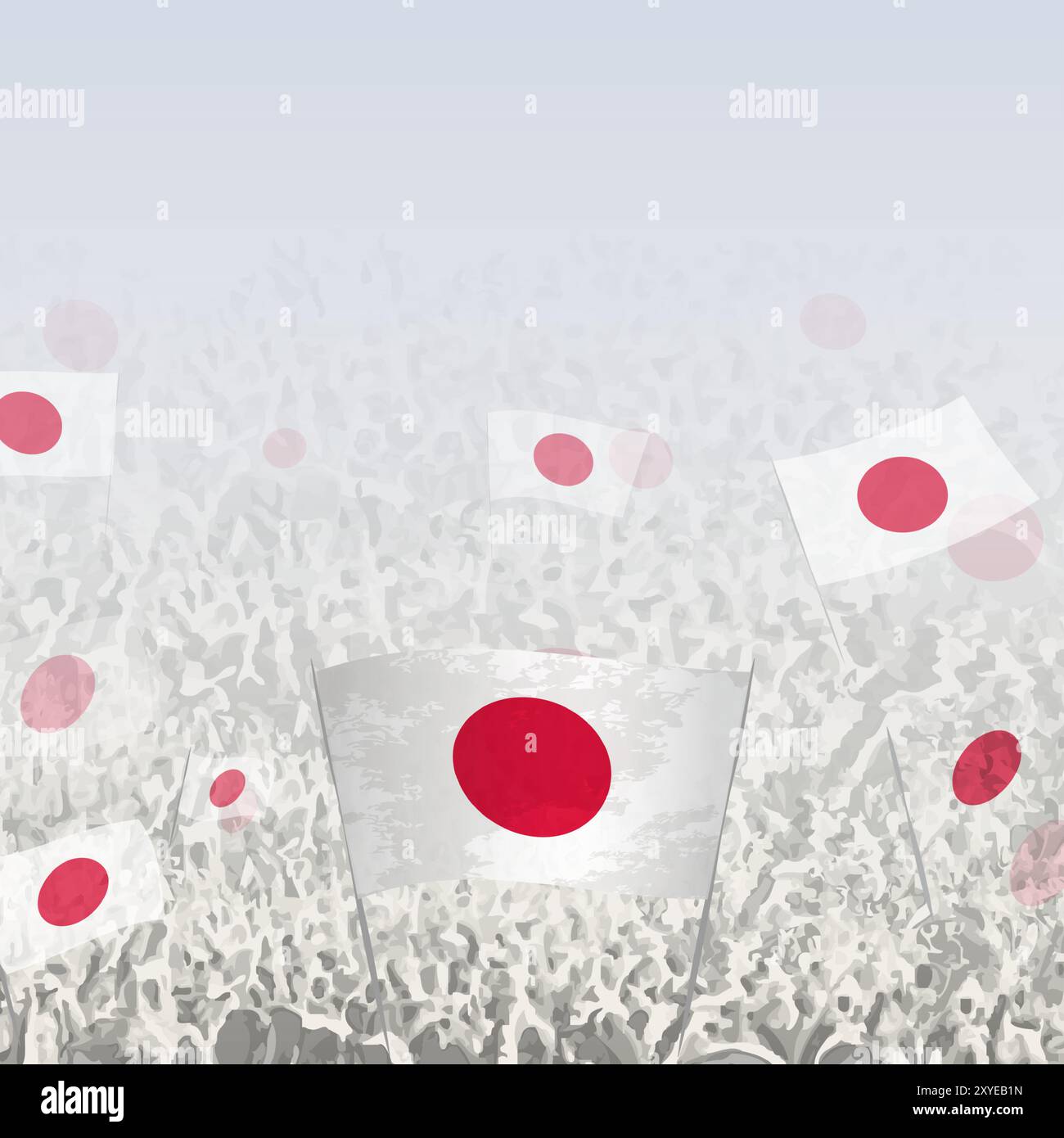 Crowd japan flag hi-res stock photography and images - Alamy