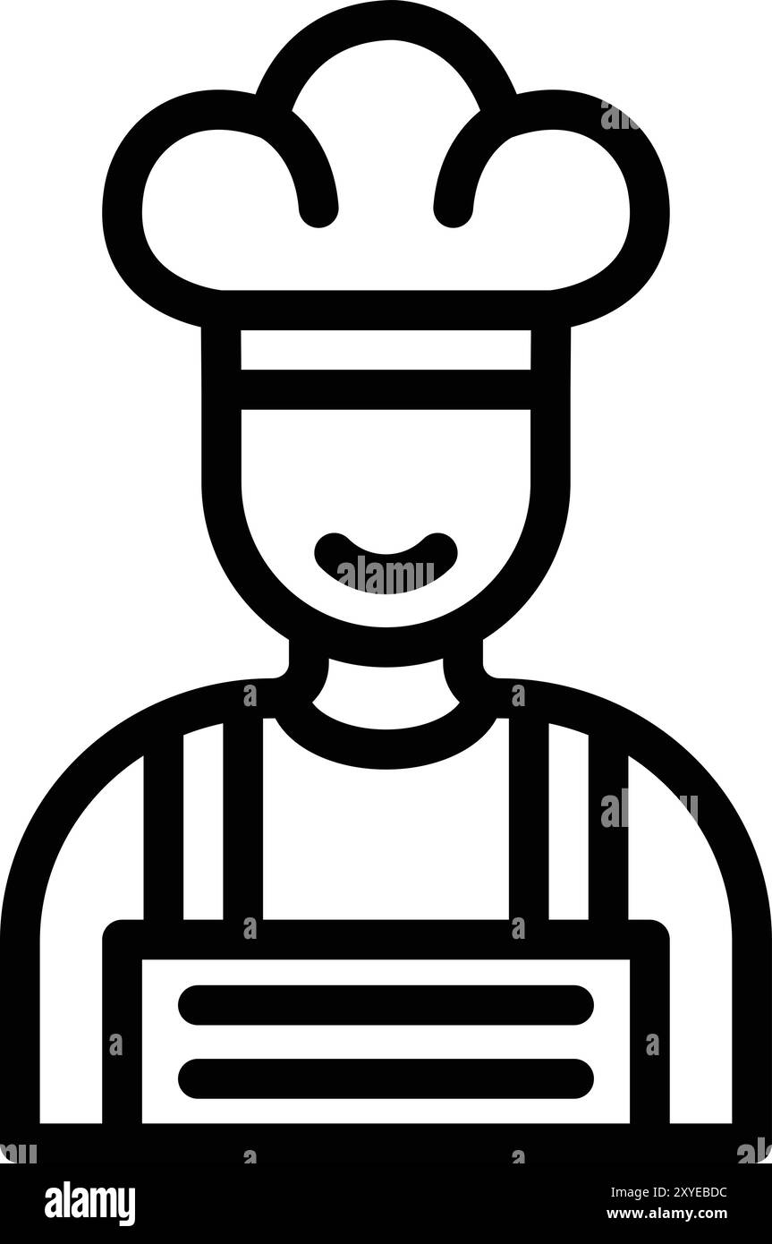 Male Chef Vector Icon Design Illustration Stock Vector Image & Art - Alamy