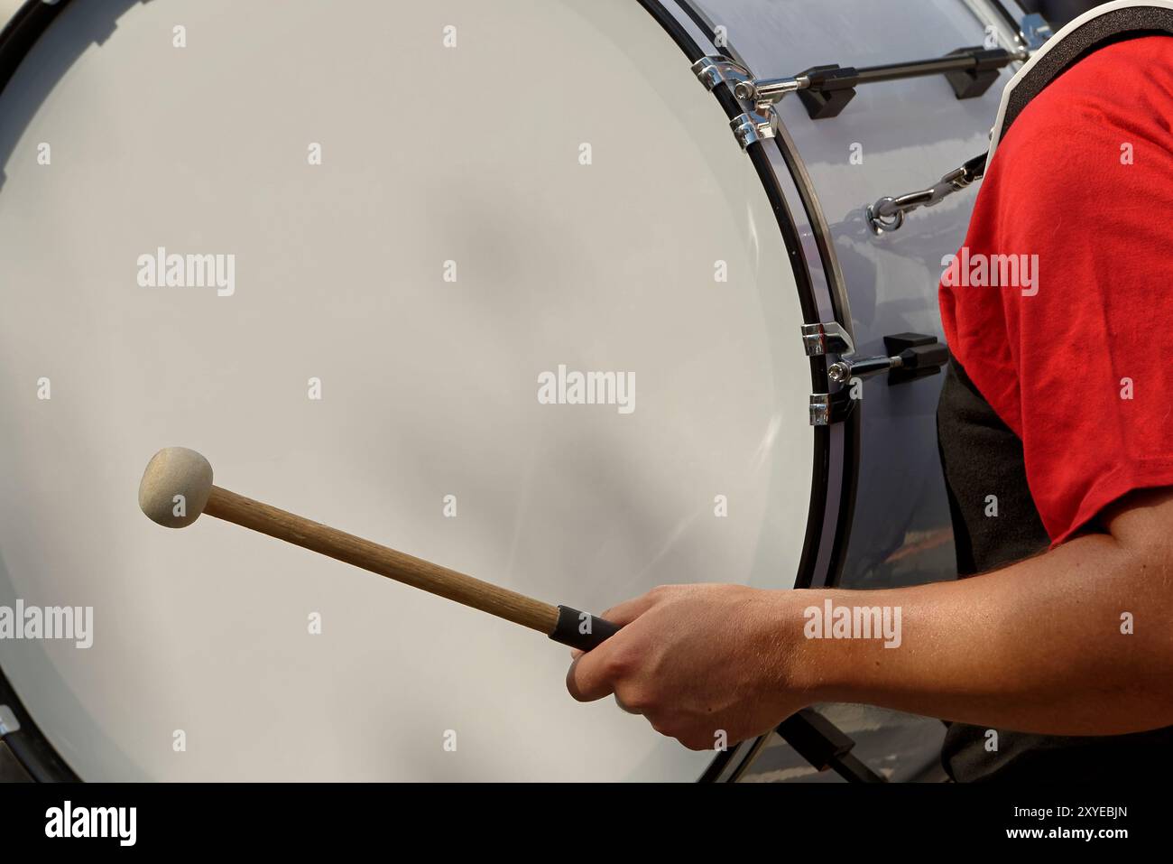 Bass drum in the marching band Stock Photo - Alamy