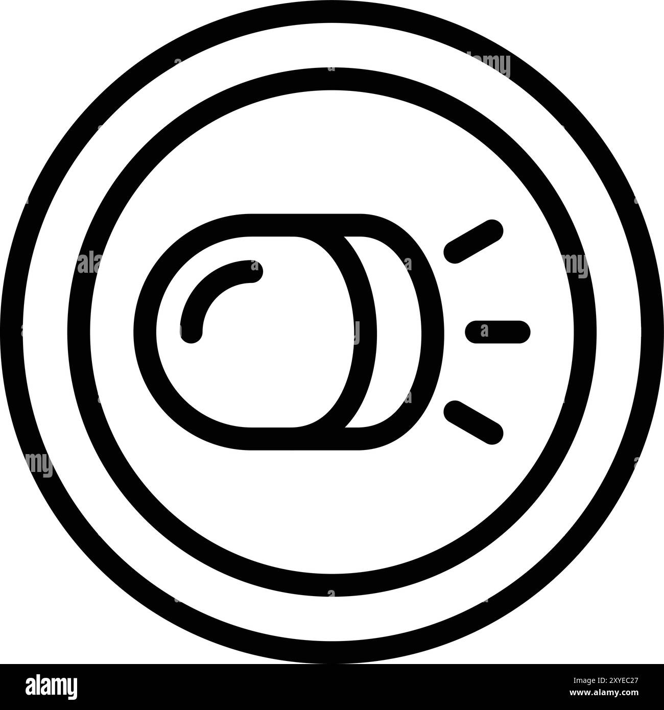 Headlight Vector Icon Design Illustration Stock Vector Image & Art - Alamy