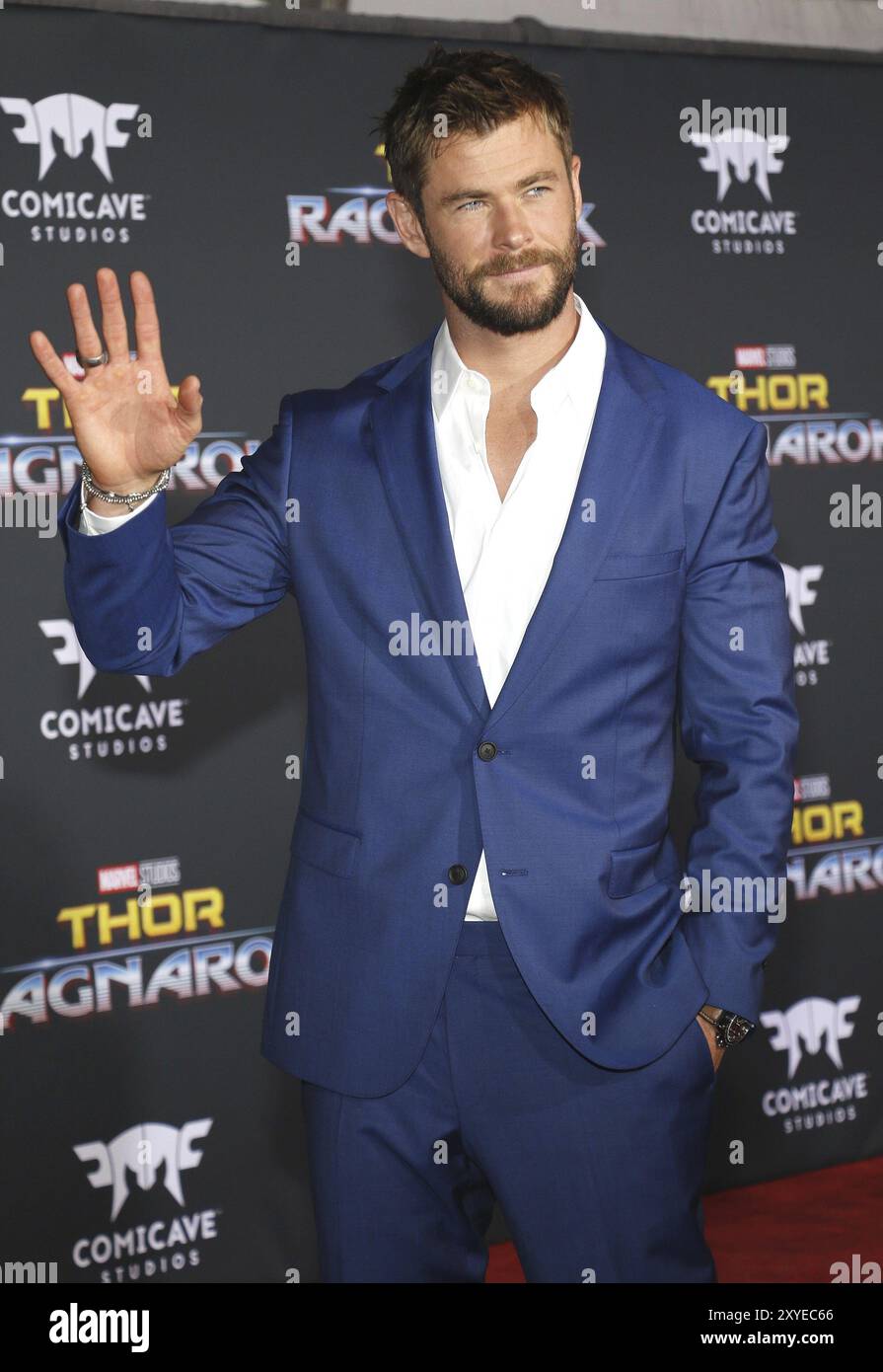 Chris Hemsworth at the World premiere of 'Thor: Ragnarok' held at the El Capitan Theatre in ...
