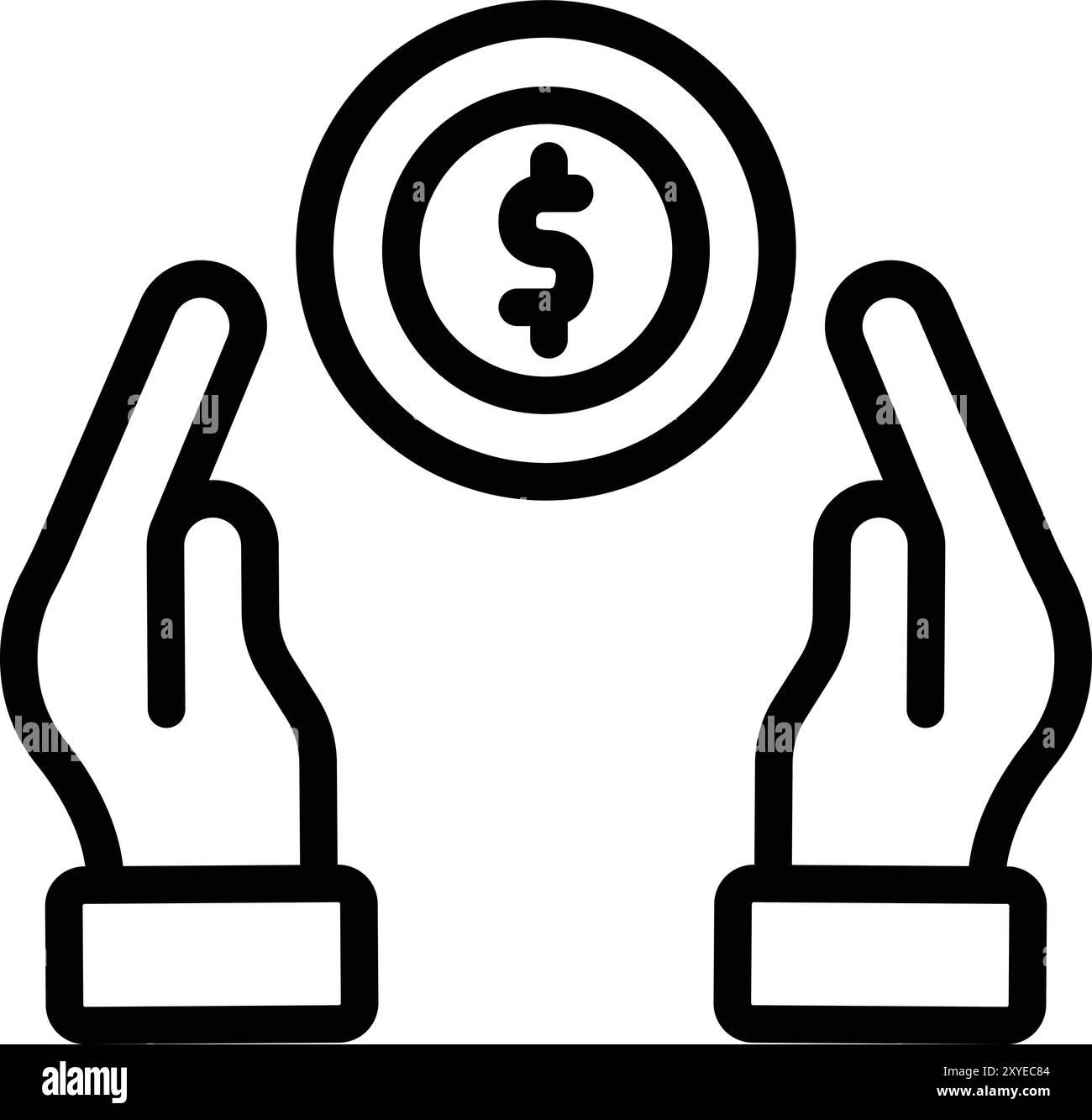 Vector illustration benefits concept Black and White Stock Photos ...