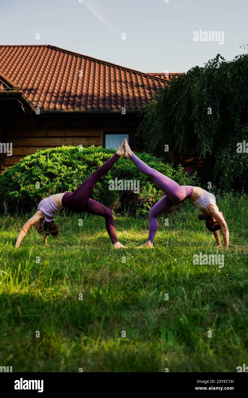 Dynamic and flowing Yoga Poses performed in the natural beauty of ...