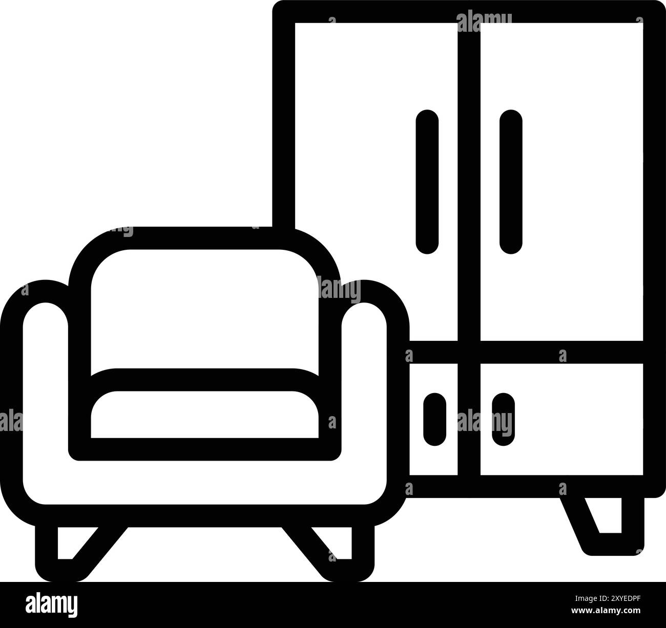 Home Furniture Vector Icon Design Illustration Stock Vector Image & Art ...