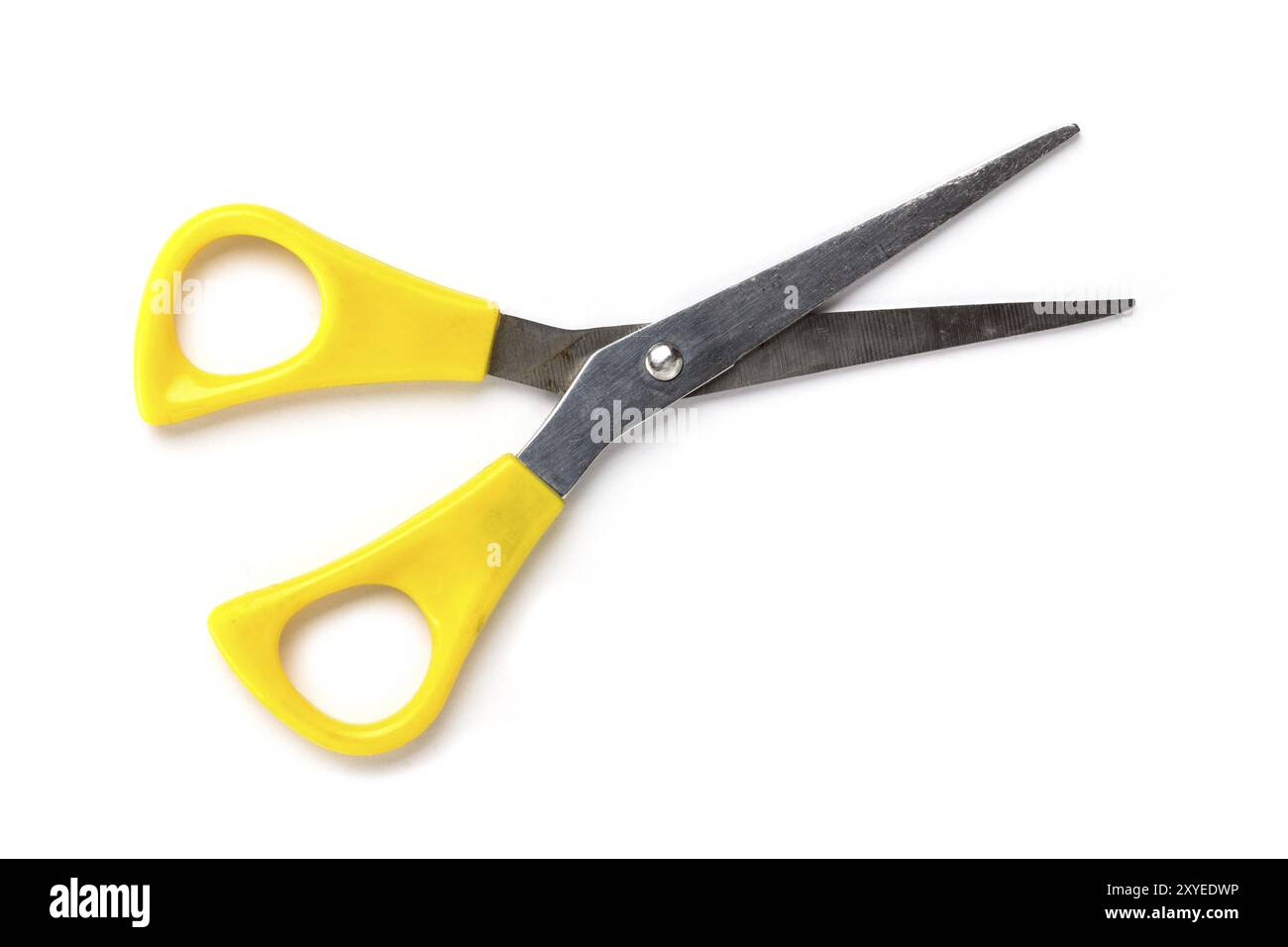 Old used children scissors, isolated on white Stock Photo - Alamy
