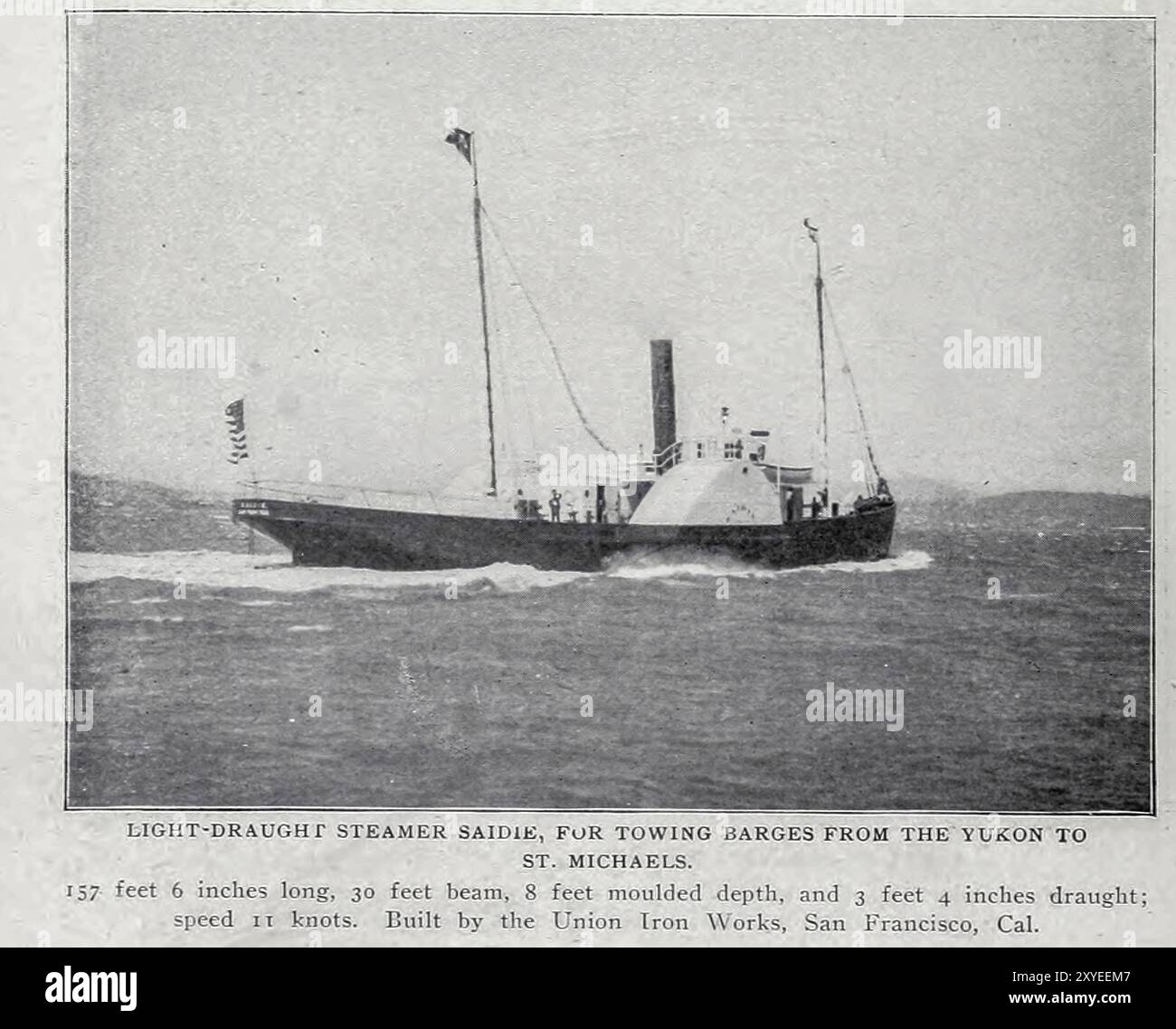 LIGHT-DRAUGHT STEAMER SAIDIE, FOR TOWING BARGES FROM THE YUKON TO ST ...