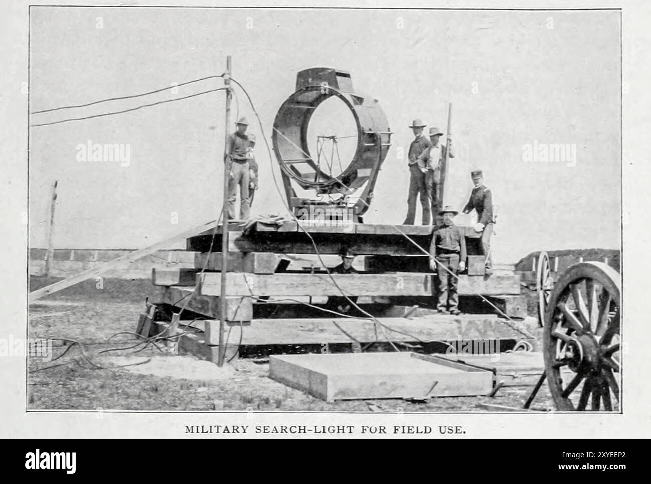 Military searchlight for field use from the Article ELECTRICAL ...