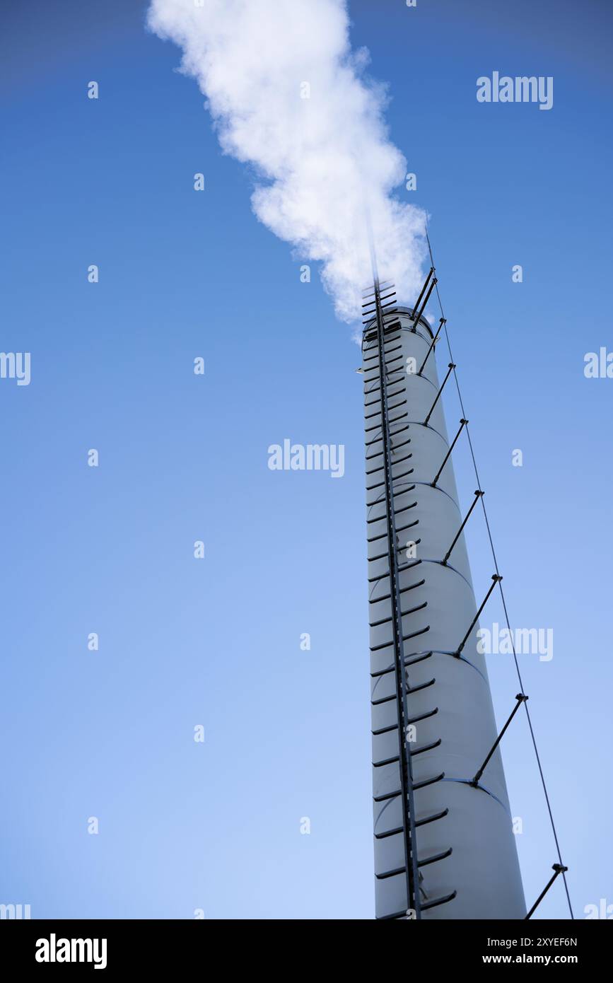 Smoking chimney on a boiler house Stock Photo - Alamy