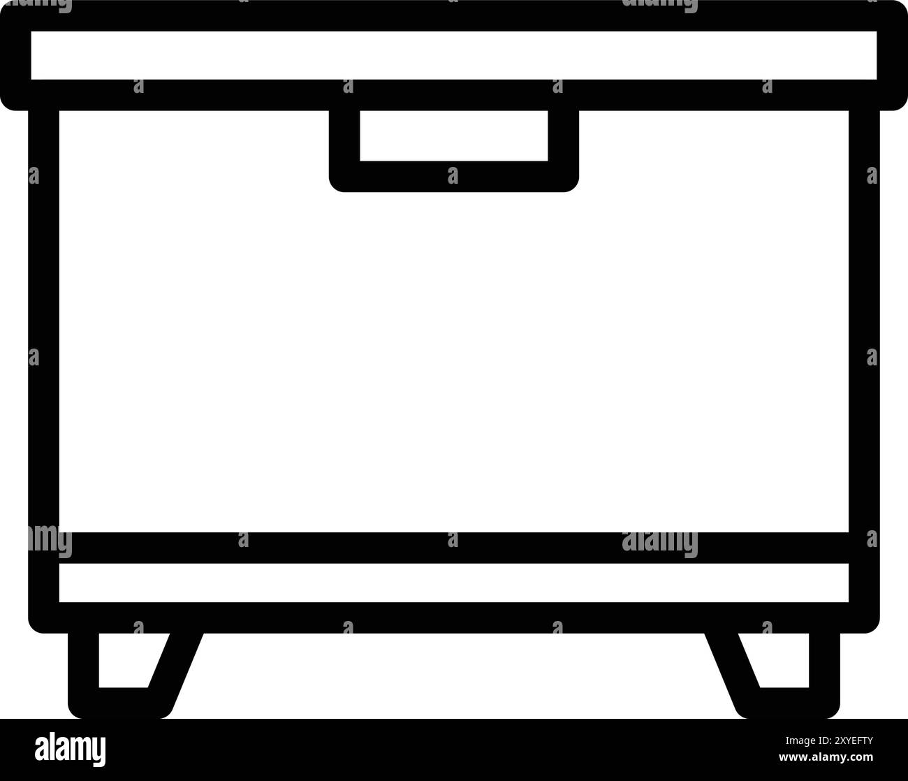 Freezer simple vector icon Black and White Stock Photos & Images - Alamy