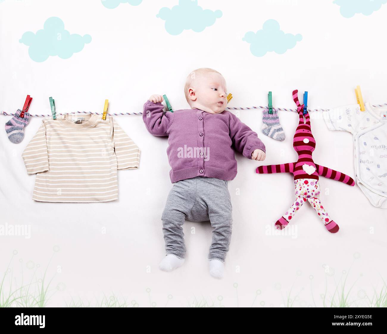 Baby in the land of fantasy Stock Photo - Alamy