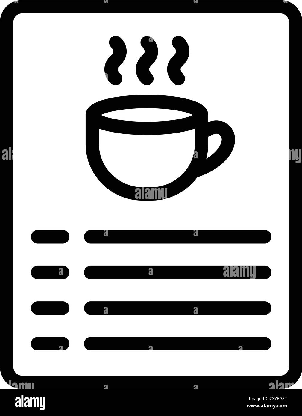 Editable menu icons Black and White Stock Photos & Images - Alamy