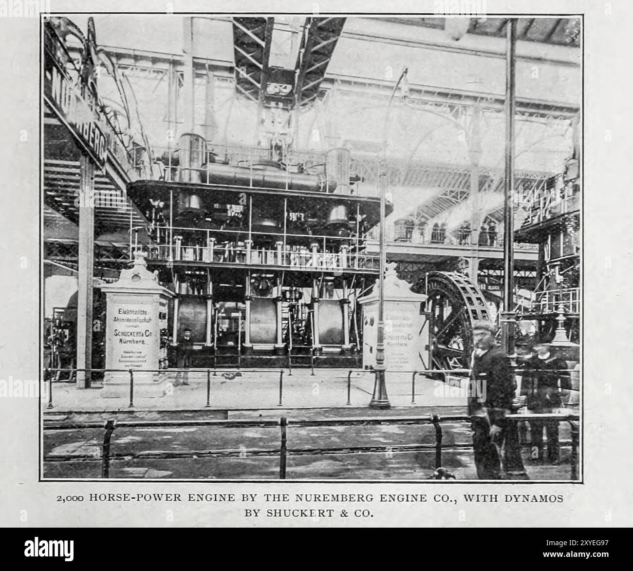 2,000 HORSE-POWER ENGINE by the NUREMBERG ENGINE CO., WITH DYNAMOS BY ...