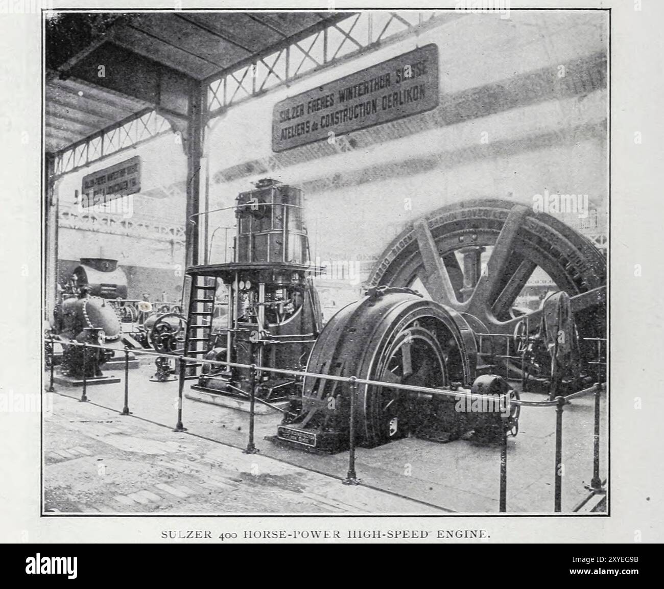 SULZER 400 HORSE-POWER HIGH-SPEED ENGINE, SULZER BROS. OF WINTERTHUR ...