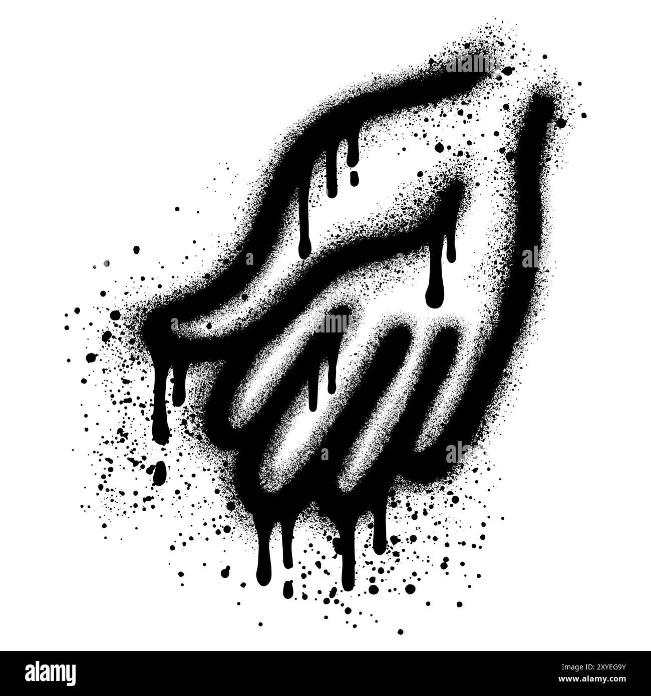 Spray Painted Hand Graffiti isolated on white background Stock Vector ...