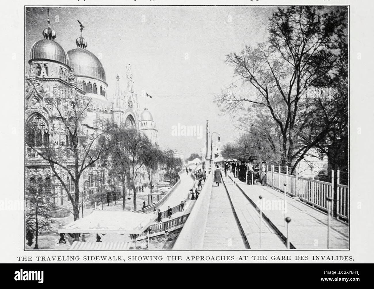 THE traveling sidewalk, SHOWING THE APPROACHES AT THE GARE DES ...
