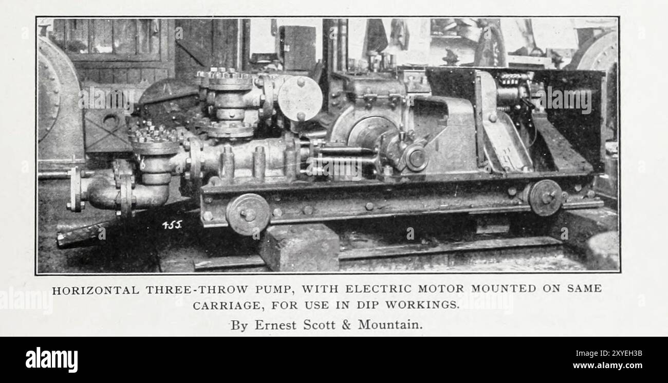 HORIZONTAL THREE-THROW PUMP, WITH ELECTRIC MOTOR MOUNTED ON SAME ...